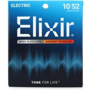Elixir Strings 12077 Nanoweb Electric Guitar Strings - .010-.052 Light ...