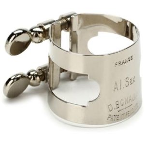 Bonade 2254 Alto Saxophone Ligature with Cap - Nickel | Sweetwater