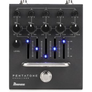 Ibanez PTEQ Penatone 5-band Parametric EQ Pedal with 3 Patch Cables ...
