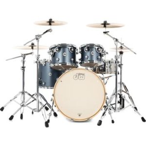 DW Design Series 4-piece Shell Pack and Hardware Bundle - Blue Slate ...