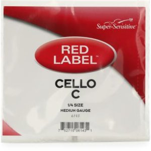 Super-Sensitive 6113 Red Label Cello String Set - 1/4 Size | Sweetwater