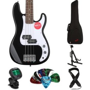 Squier Mini Precision Electric Bass - Black | Sweetwater