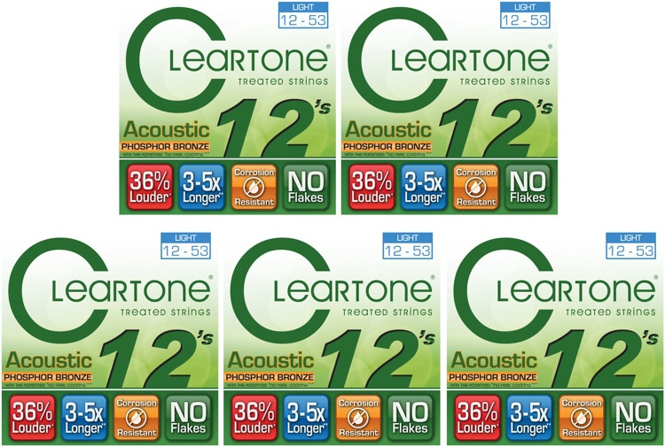 Cleartone 7412 EMP Phosphor Bronze Acoustic Guitar Strings - .012-.053 ...