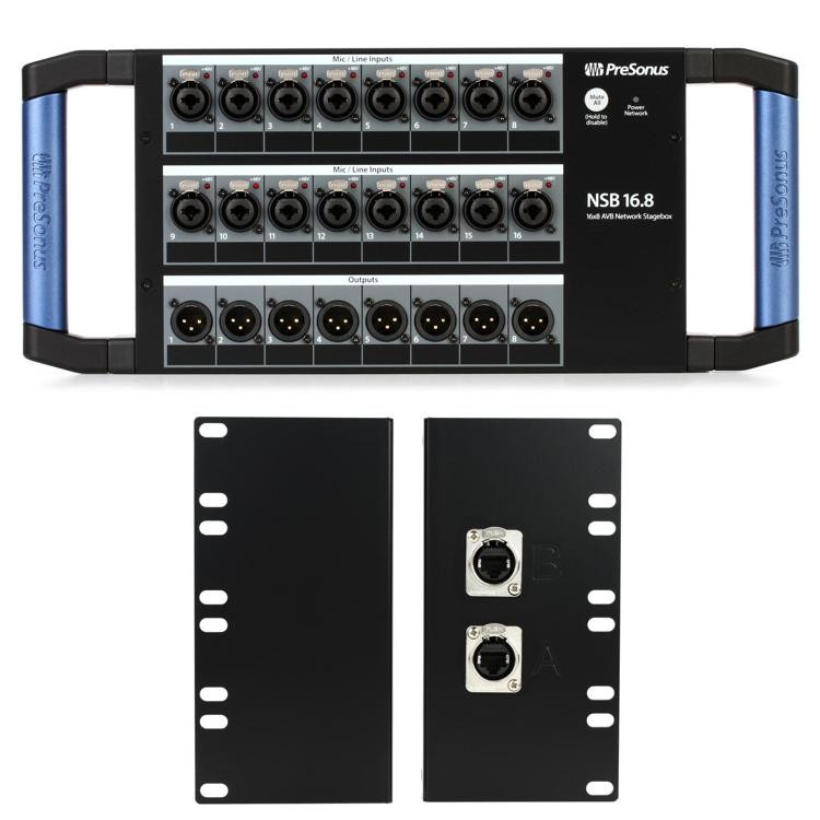 PreSonus NSB16.8 AVB Networked Stage Box and Rack Mount Kit Bundle ...