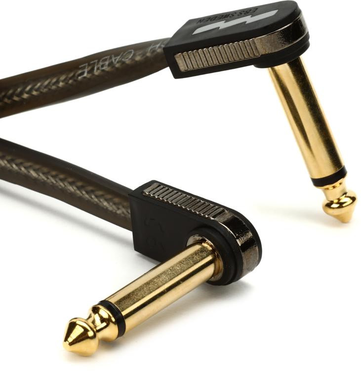 EBS HP-18 High Performance Flat Patch Cable - Right Angle to Right Angle - 7.09 inch | Sweetwater