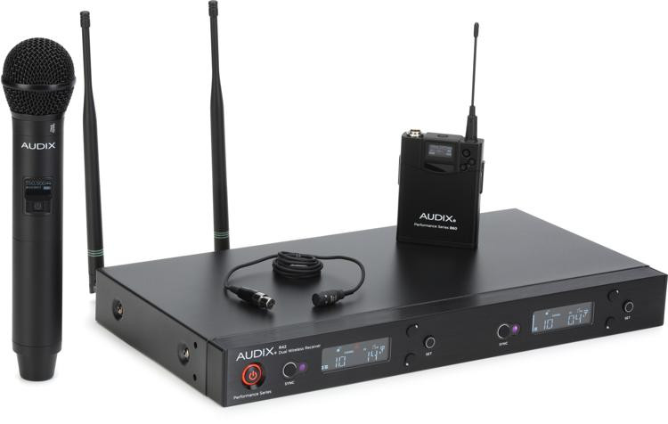 Audix AP42 C210 Wireless Combo Handheld and Lavalier Microphone System ...