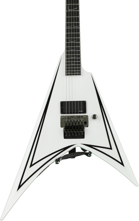 ESP LTD ALEXI-600 SCYTHE - White with Black Stripe | Sweetwater