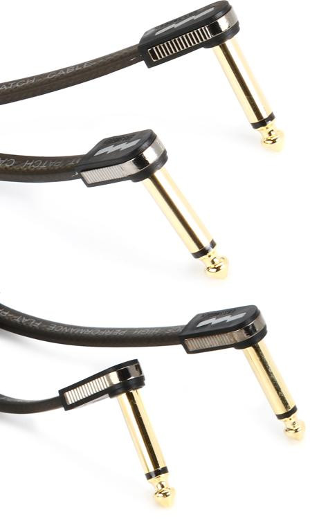 EBS HP-18 High Performance Flat Patch Cable - Right Angle to Right Angle - 7.09 inch (2-pack ...