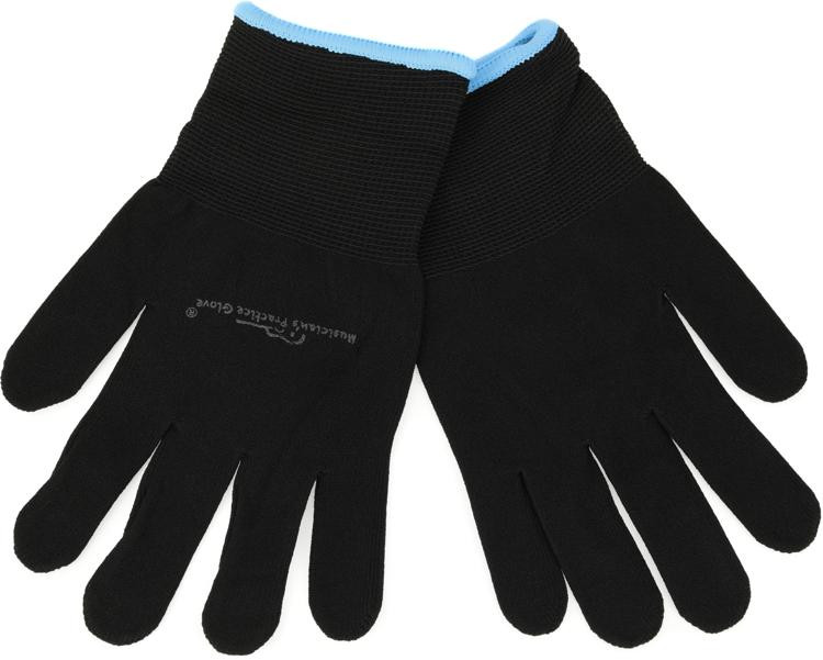 Musicians Practice Gloves Guitarbass Glove Medium Black 2 Pack Sweetwater