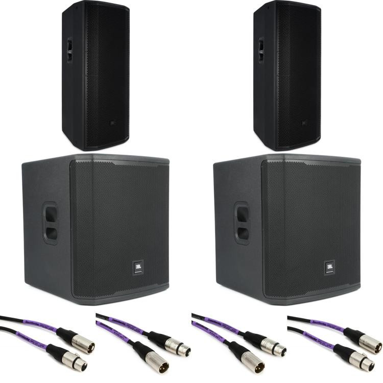 JBL PRX825W 1500W Dual 15 inch Powered Speaker and PRX918XLF 18-inch ...