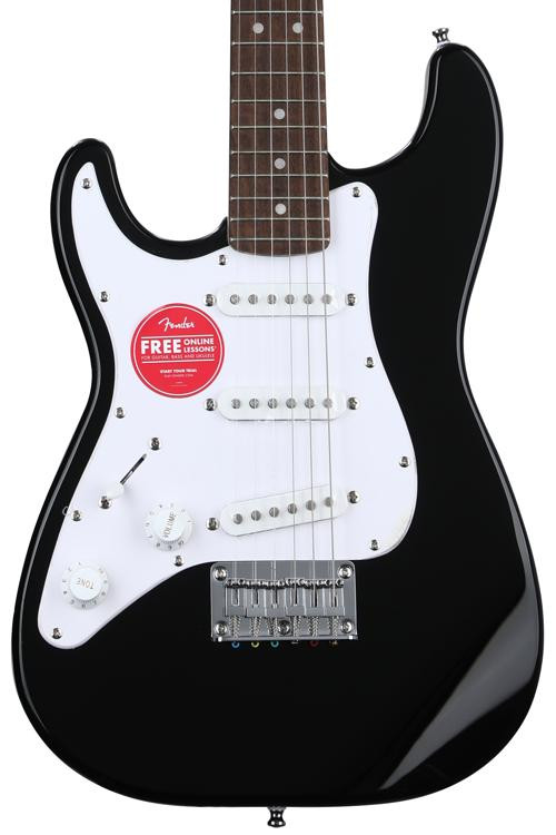 Squier Mini Stratocaster Left-handed Electric Guitar - Black | Sweetwater