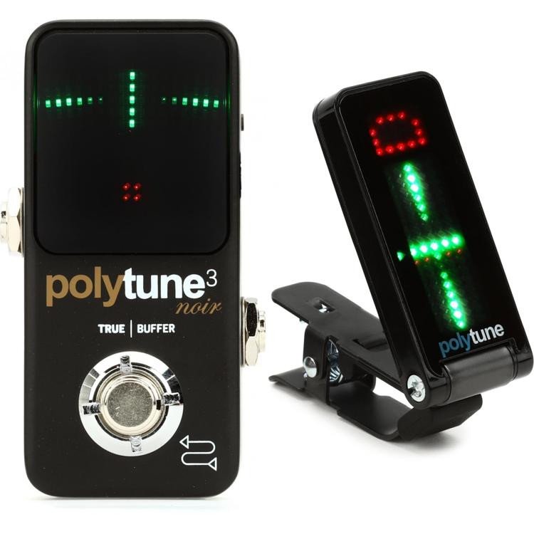 TC Electronic PolyTune 3 Noir Mini Polyphonic Tuning Pedal Bundle ...
