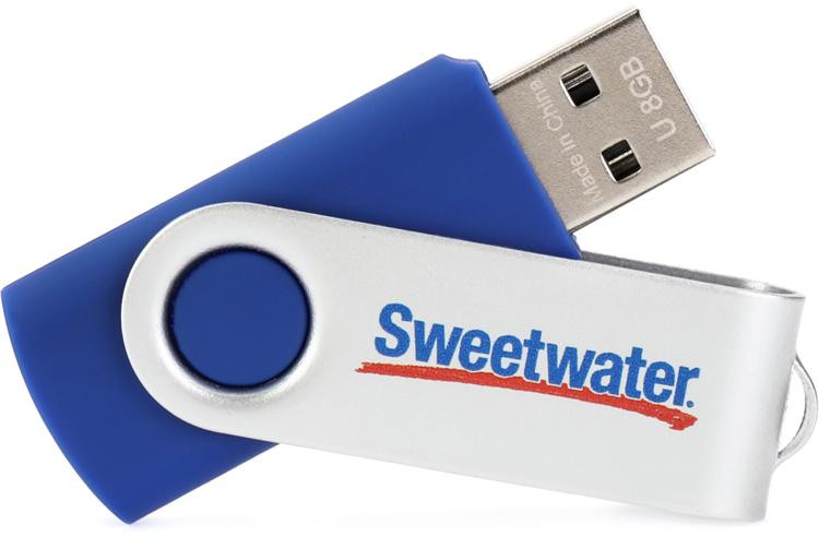 Sweetwater 8GB USB 2.0 Flash Drive - Blue