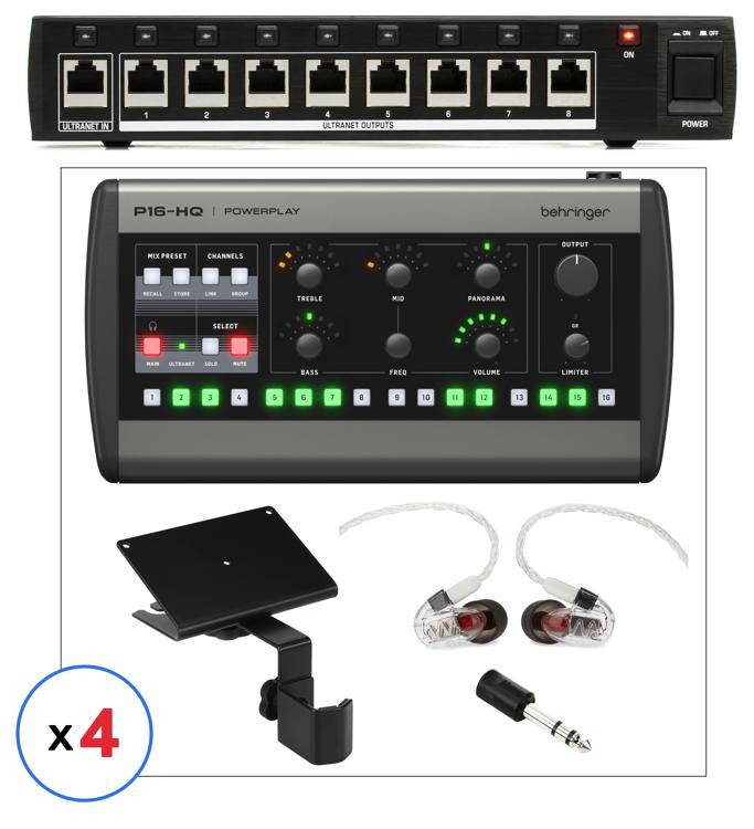 Behringer P16M Personal Monitoring System with P16D and Westone In-ear ...
