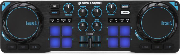 Hercules DJ DJControl Compact 2-channel DJ Controller | Sweetwater