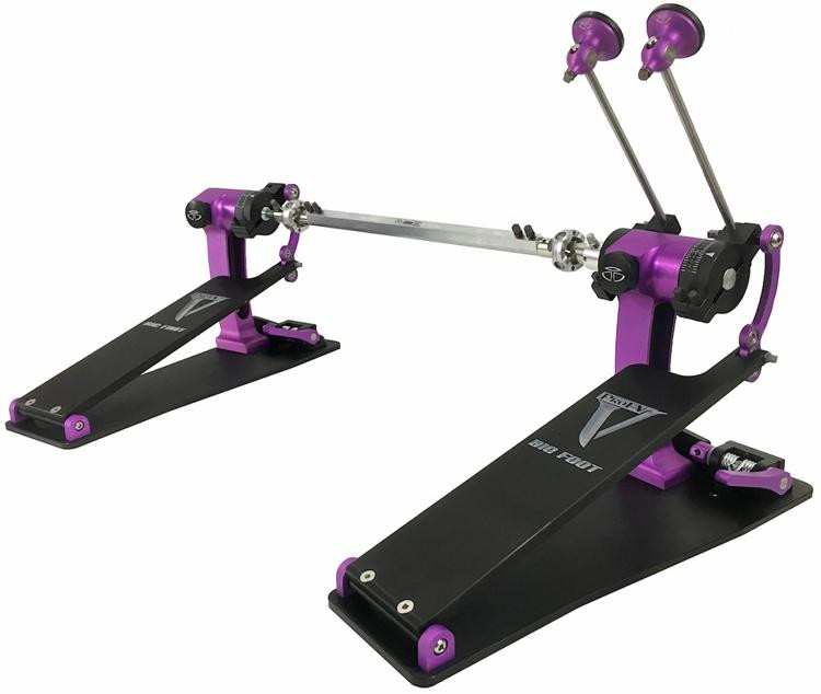 Trick Drums Pro 1-V Custom Shop Bigfoot Double Pedal - Black and Purple ...