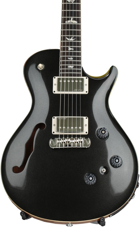PRS SC 245 Semi-Hollow - Charcoal Metallic with Natural Back | Sweetwater