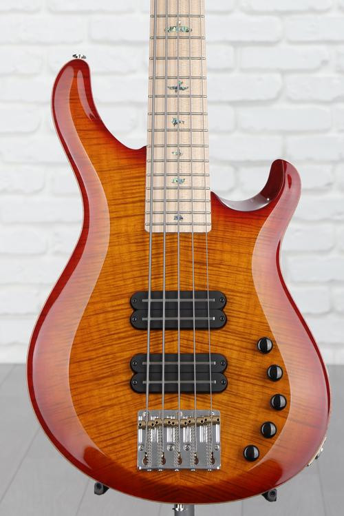 PRS Grainger 5-String Bass Guitar - Dark Cherry Burst with Maple ...