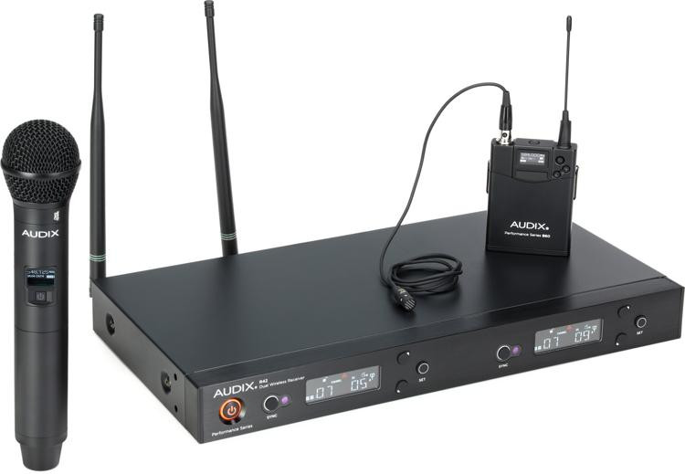 Audix AP42 C210 Wireless Combo Handheld and Lavalier Microphone System ...