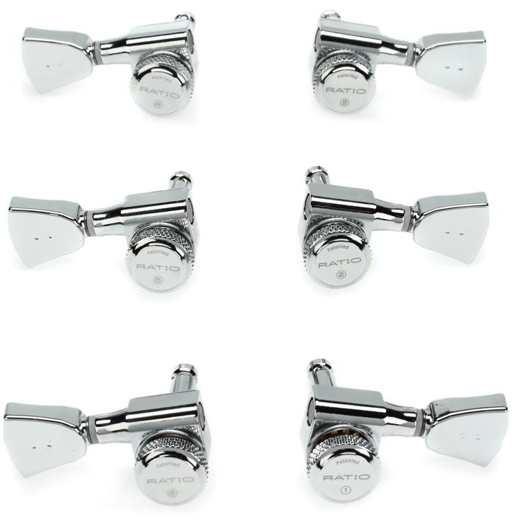 Graph Tech PRL-8341-LC0 Ratio 3+3 Lefty Electric Guitar Locking Machine ...