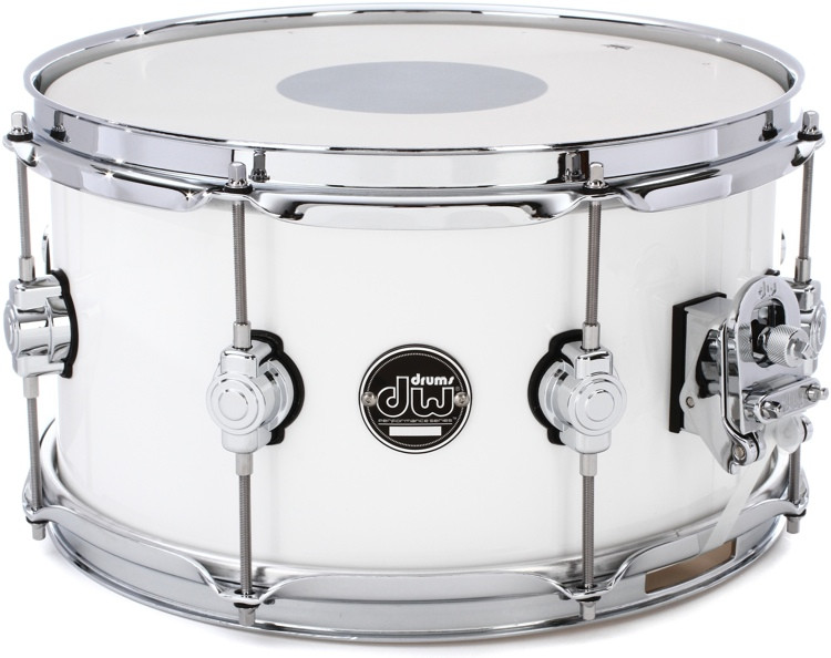 DW Performance Series Snare Drum - 7" x 13" - Gloss White Finish Ply ...
