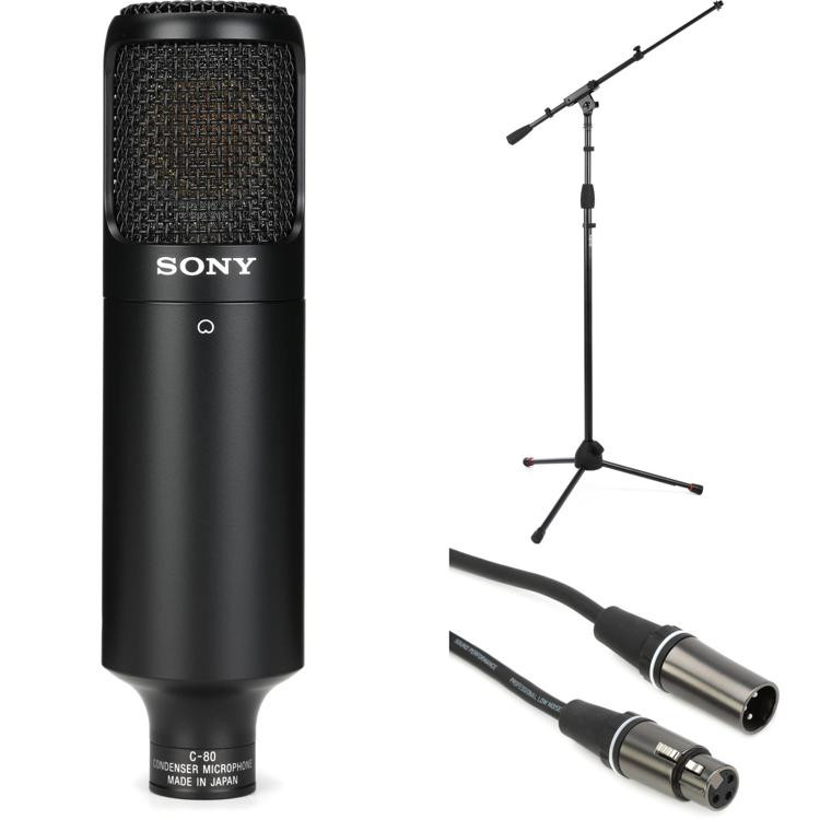 Sony C-80 Condenser Microphone with Stand and Cable | Sweetwater
