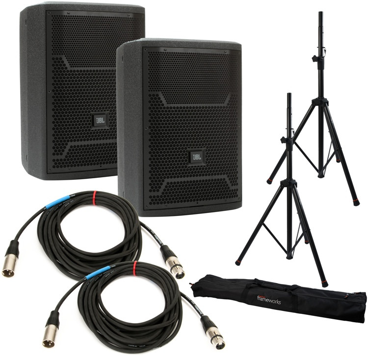 JBL PRX710 Package - w/Stands and Cables | Sweetwater
