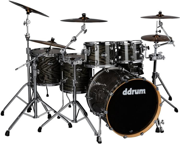 ddrum Dominion Birch 6-piece Shell Pack - Transparent Black | Sweetwater