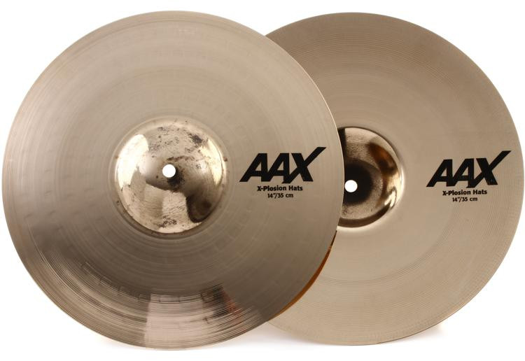 Sabian 14 inch AAX X-Plosion Hi-hat Cymbals - Brilliant Finish | Sweetwater