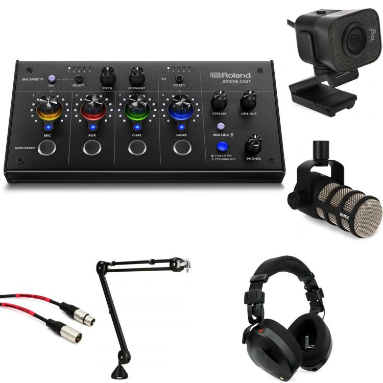Roland Bridge Cast and Rode PodMic Streaming Bundle with Camera ...