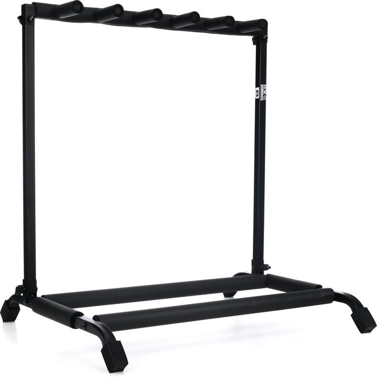 Rok-It RI-GTR-RACK5 Collapsible Folding Guitar Rack for 5 Acoustic or ...