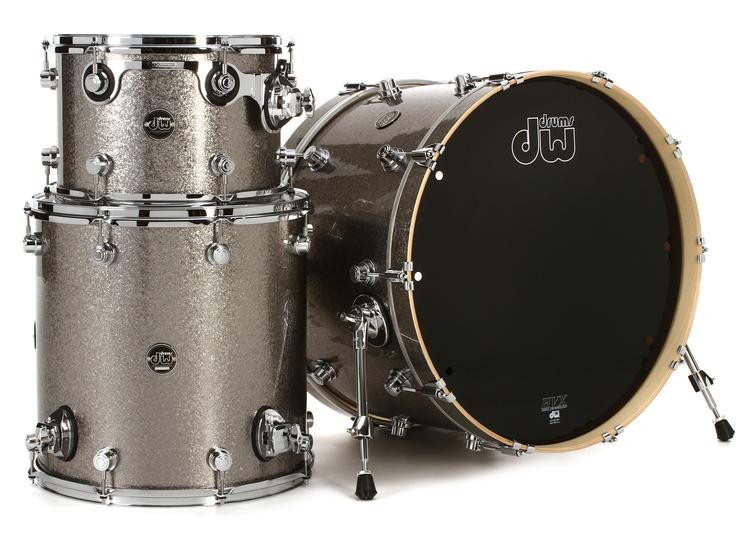 DW Performance Series 3-piece Shell Pack - Titanium Sparkle FinishPly ...