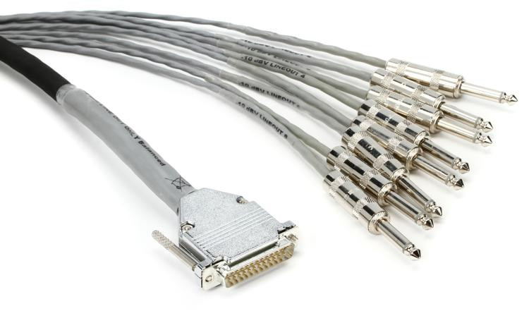 Avid DB25 to TS +4 dBu/-10 dBV Padded DigiSnake - 12 foot | Sweetwater