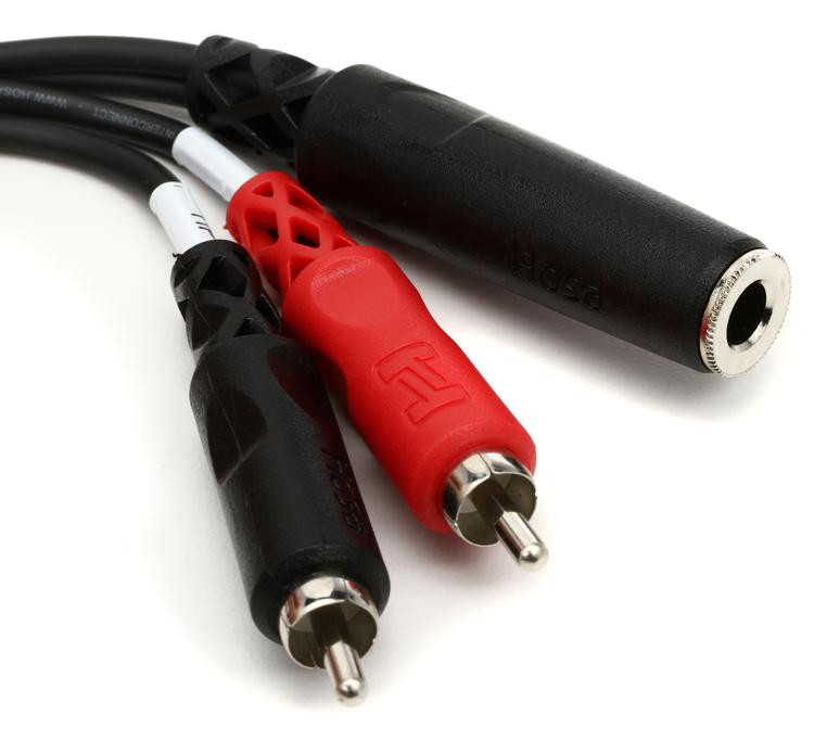 Hosa YPR-257 Stereo Breakout Cable - 1/4 inch TRS Female to Left and ...