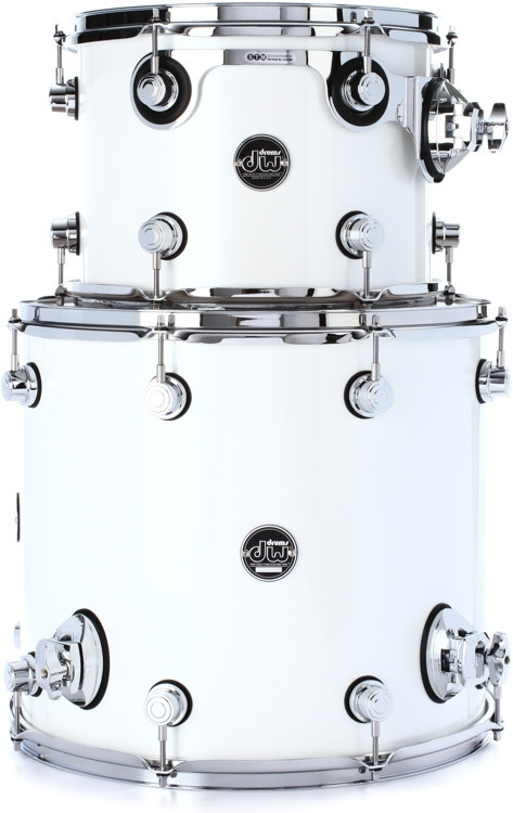 DW Performance Series 2-Piece Tom Pack - White Ice Lacquer | Sweetwater