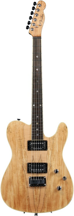 Fender Custom Telecaster Spalted Maple HH - Natural | Sweetwater