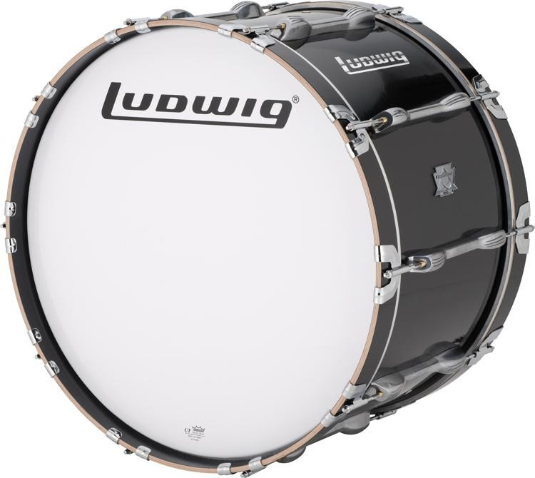 Ludwig LUMB30PB Ultimate Marching Bass Drum - 16 x 30 inch - Black ...