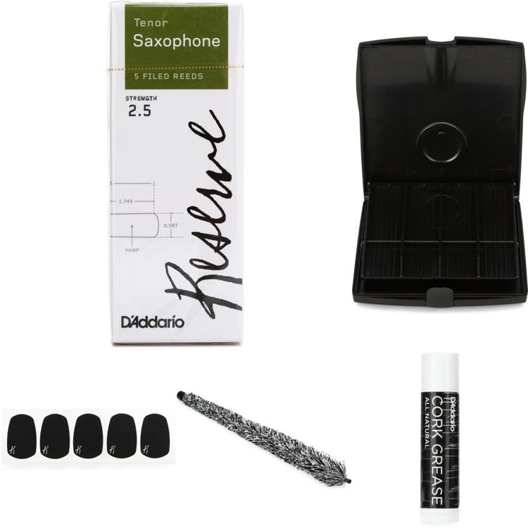 D'Addario DKR0525 - Reserve Tenor Saxophone Reeds Accessories Bundle ...