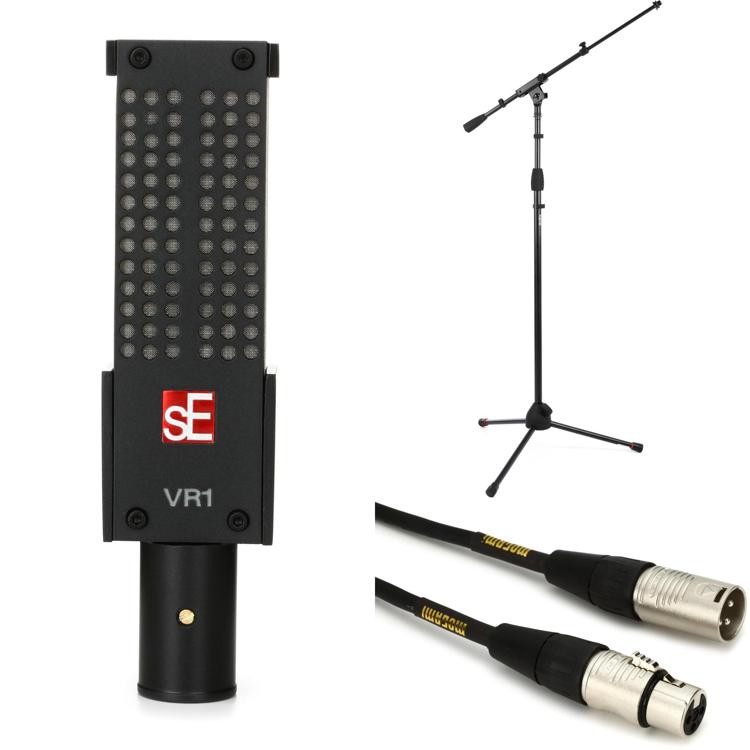 sE Electronics Voodoo VR1 Passive Ribbon Microphone Bundle with Stand ...