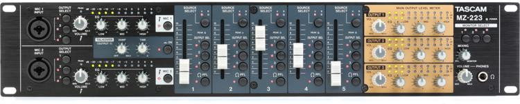 TASCAM MZ-223 5-channel Rackmount Multizone Mixer | Sweetwater