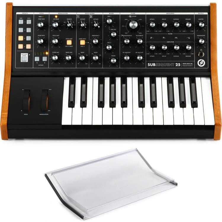 Moog Subsequent 25 Analog Synthesizer with Decksaver Cover | Sweetwater