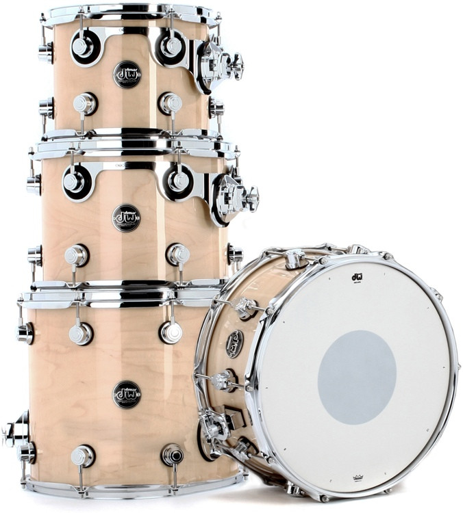 DW Performance Series 4-piece Tom/Snare Pack - Natural Lacquer | Sweetwater