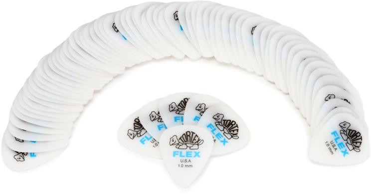 Dunlop Tortex Flex Standard Guitar Picks - 1.00mm White (72-pack ...