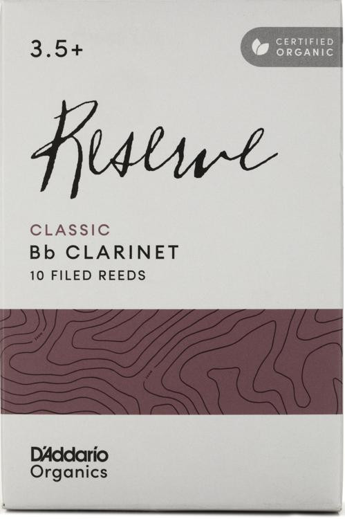 D'Addario Organics Reserve Classic Bb Clarinet Reeds - 3.5+ (10-pack ...