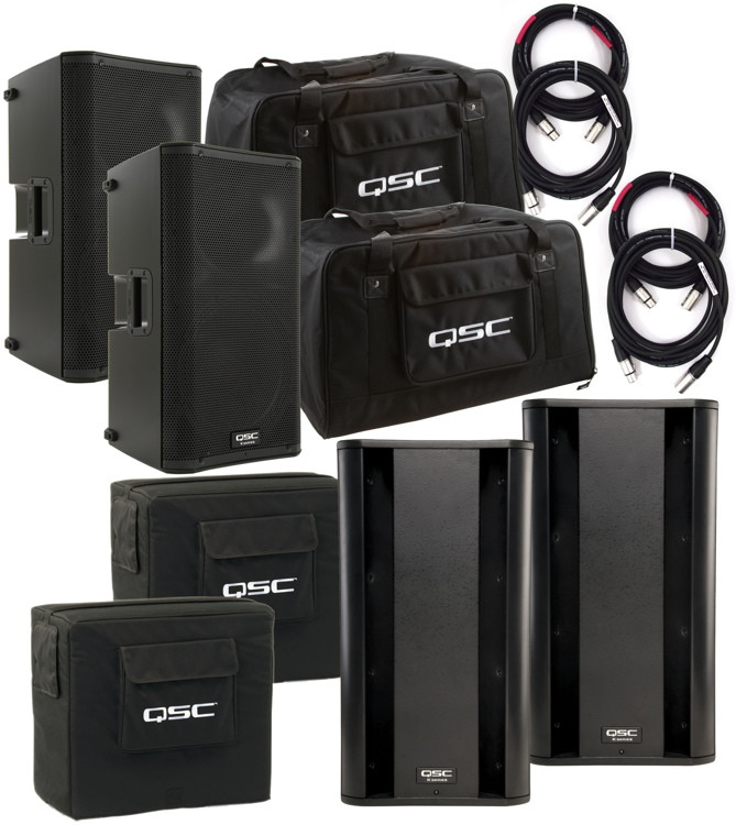 QSC K12 Speaker Pair with Subs Package | Sweetwater