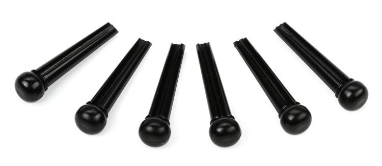 Taylor Black Plastic Bridge Pins (set of 6) | Sweetwater