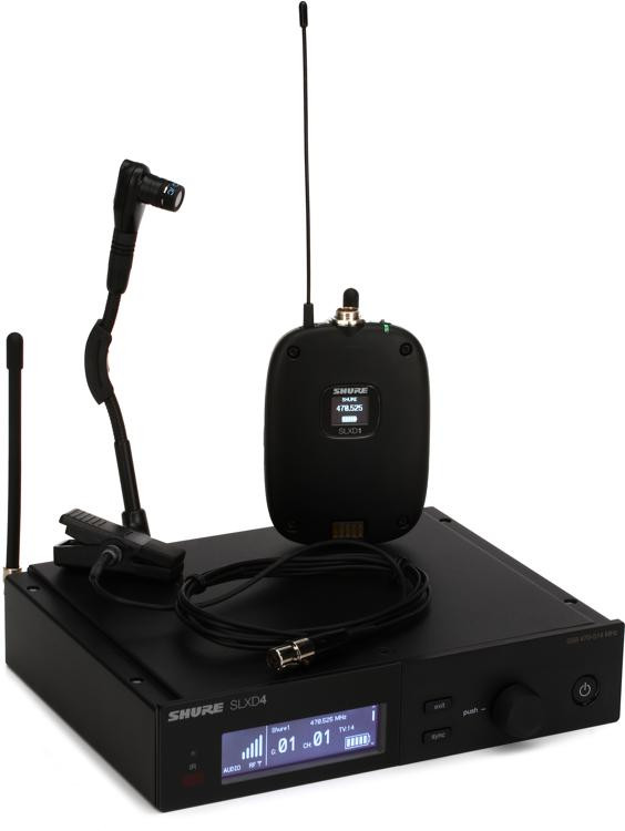 Shure SLXD14/98H Wireless Instrument Microphone System - G58 Band | Sweetwater