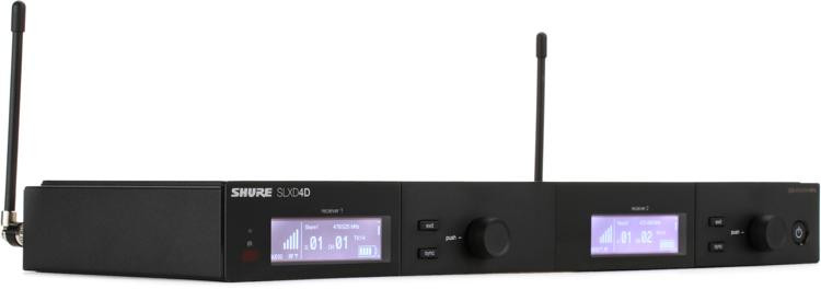 Shure SLXD4D Two-channel Digital Wireless Receiver - G58 Band | Sweetwater