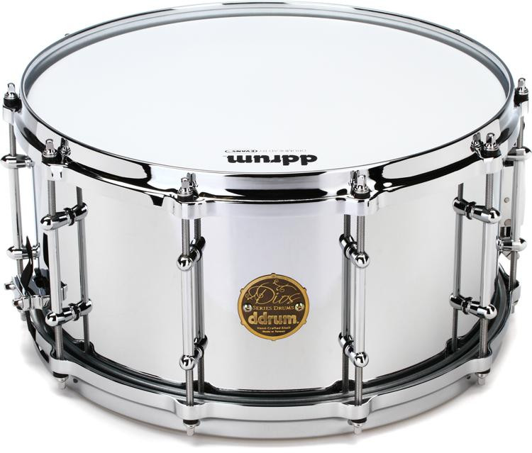 ddrum Dios Cast Steel Snare Drum - 7 x 14 inch - Mirror Chrome | Sweetwater