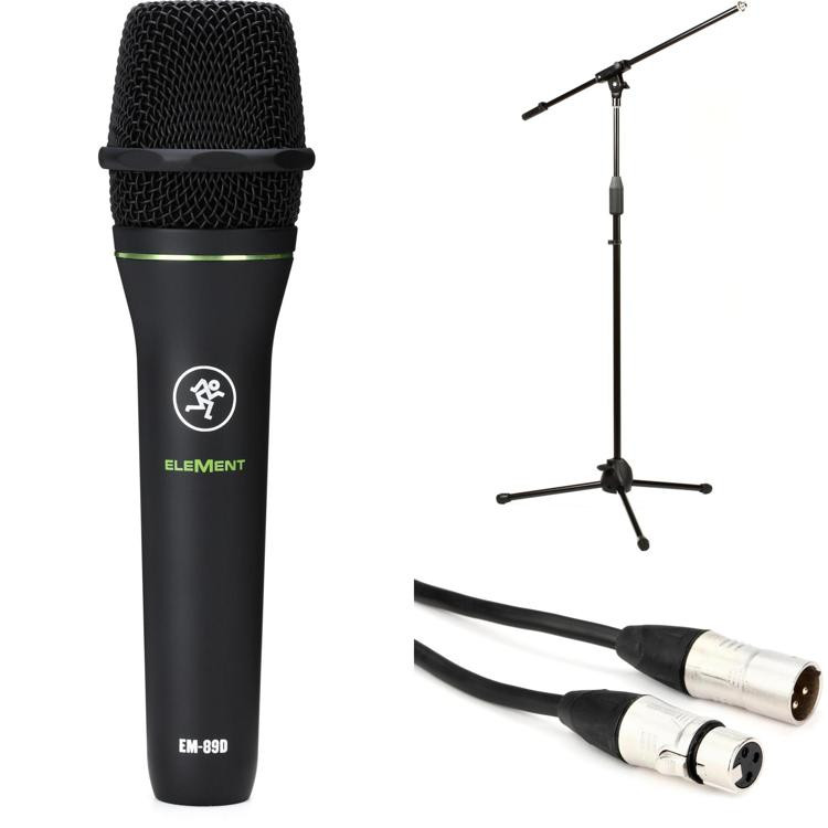Mackie EM-89D Cardioid Dynamic Vocal Microphone with Stand and Cable ...